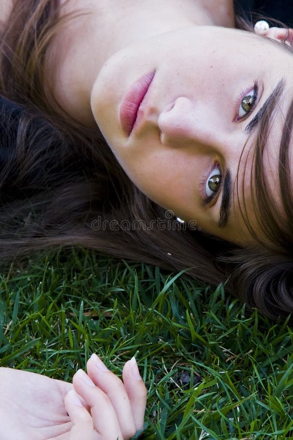 Beautiful laying woman stock photo. Image of close, female - 6320454