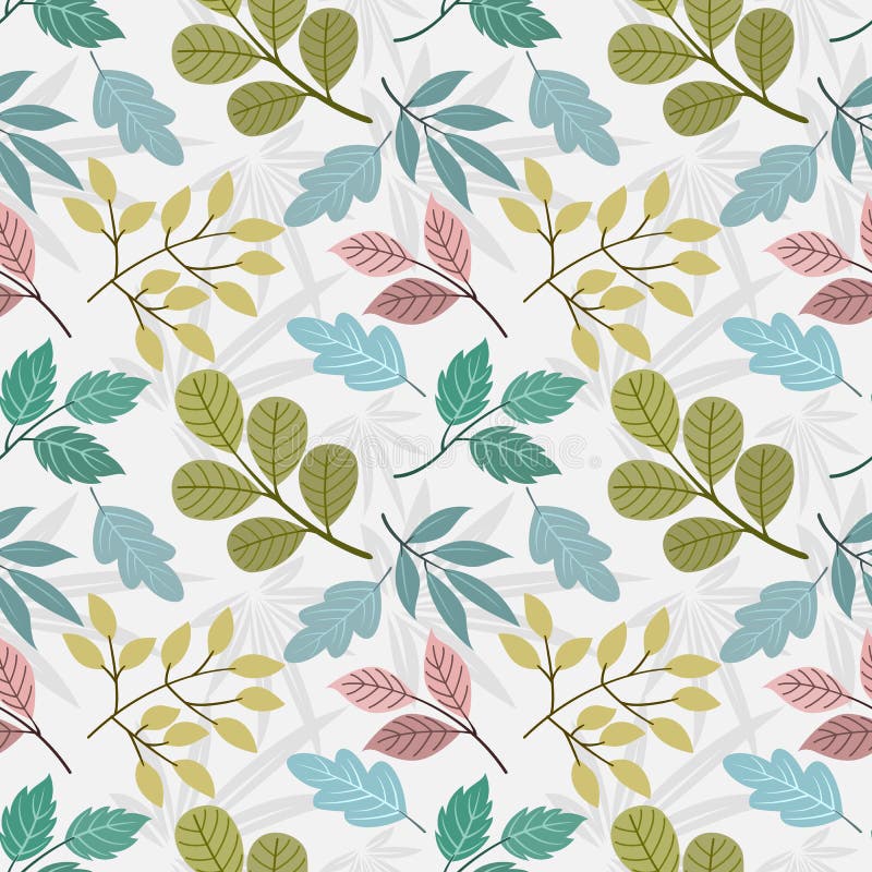 Beautiful Leaf Seamless Pattern for Fabric Textile. Stock Vector ...