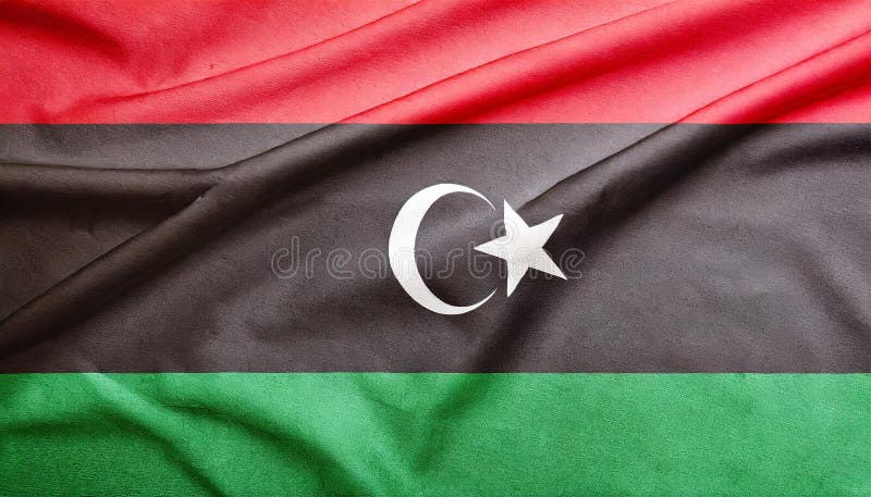 Libya Flag Waving on the Wind Stock Illustration - Illustration of ...