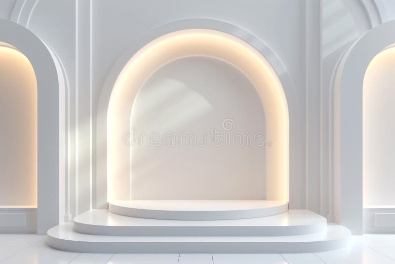 Beautiful Light Background Mockup for Presentation with Decorative ...