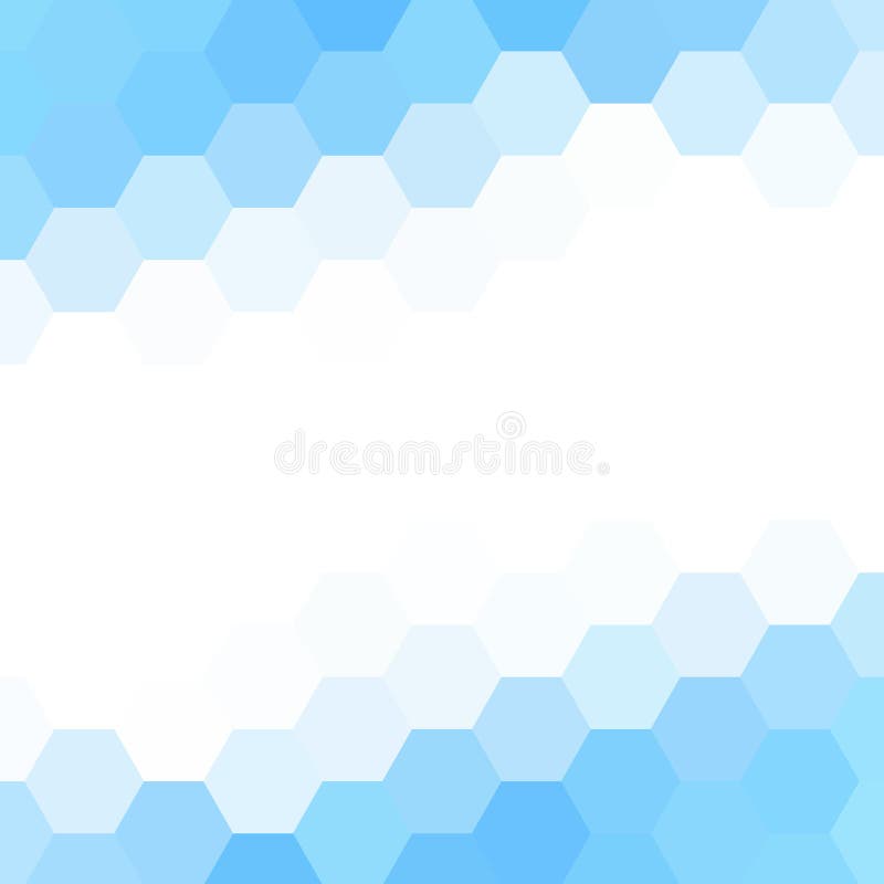 Beautiful Light Blue Color Hexogonal Background. Vector Illustration ...