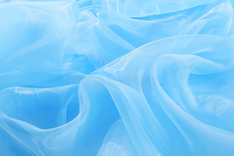 Beautiful Light Blue Tulle Fabric As Background, Closeup Stock Image ...