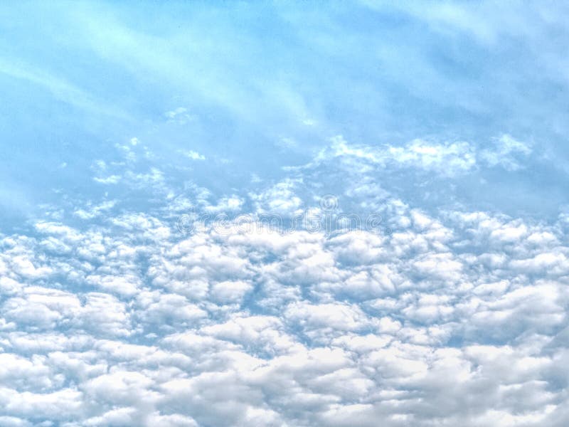 Beautiful Light Clouds Clear Blue Sky in Sunshine Day Stock Photo ...