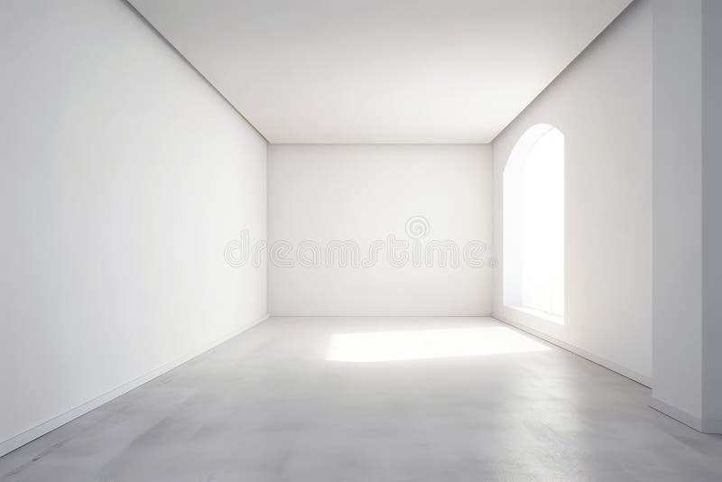 Beautiful Light Empty Wall in a Room with a Perspective, AI Generated ...
