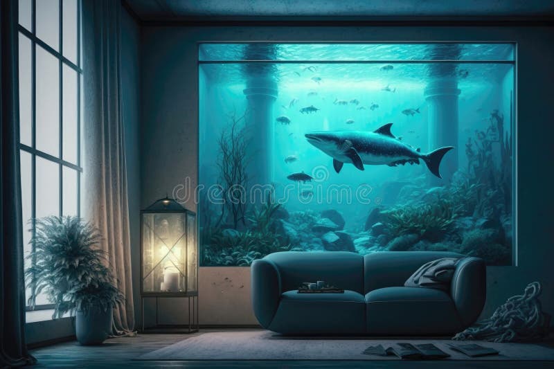 Beautiful Light Modern Interior with a Wall Made. Generative AI Stock ...