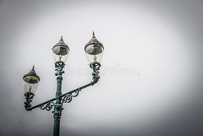 Beautiful Light Pole with Cloudy Sky Stock Photo - Image of cloudy ...