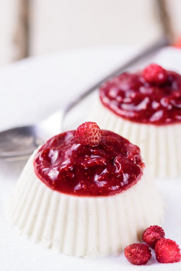 Beautiful Light Vanilla Dessert Stock Photo - Image of cotta, sweet ...