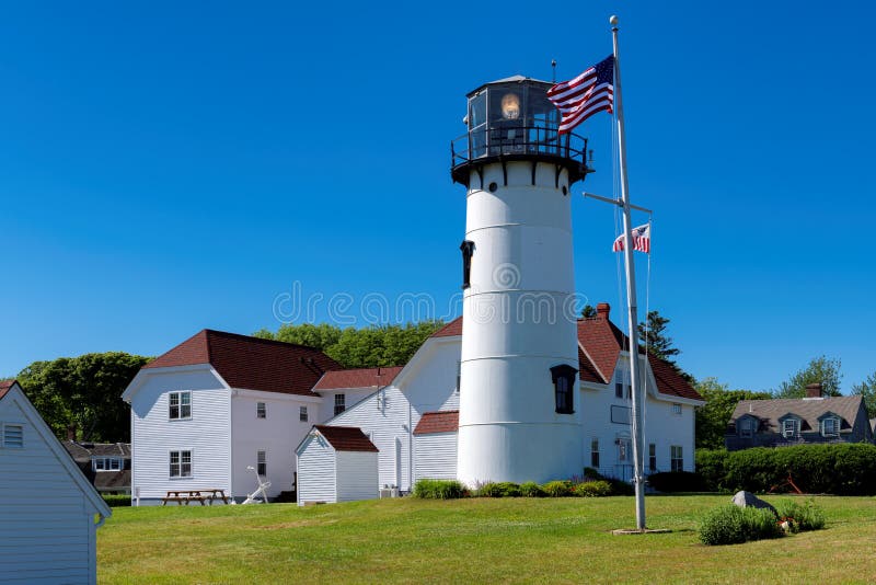 Chatham Lighthouse in Cape Cod, Massachusetts, USA. Stock Image - Image ...