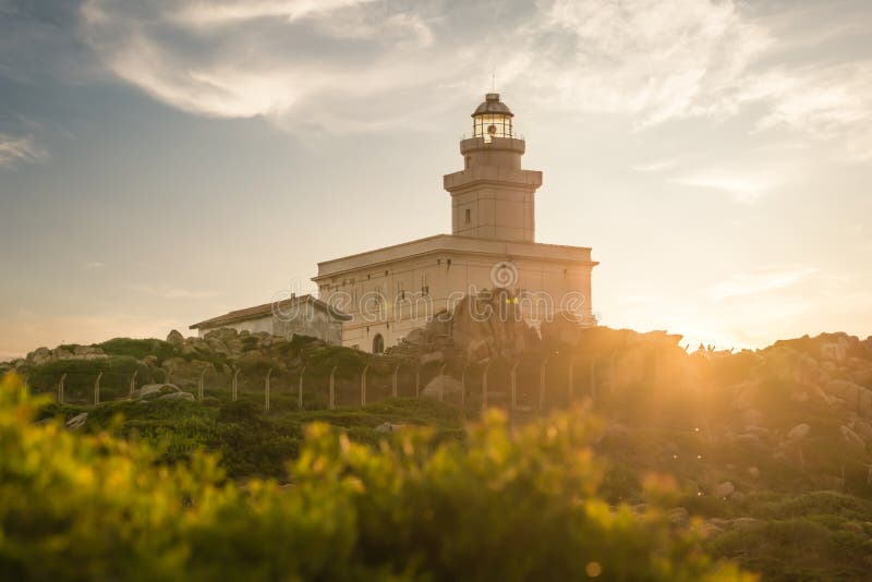 Beautiful Lighthouse List-Ost in Sunset Light Stock Image - Image of ...