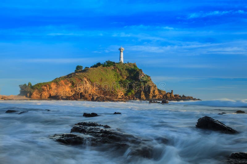 Beautiful Lighthouse on Hill Stock Photo - Image of family, dusk: 41616298
