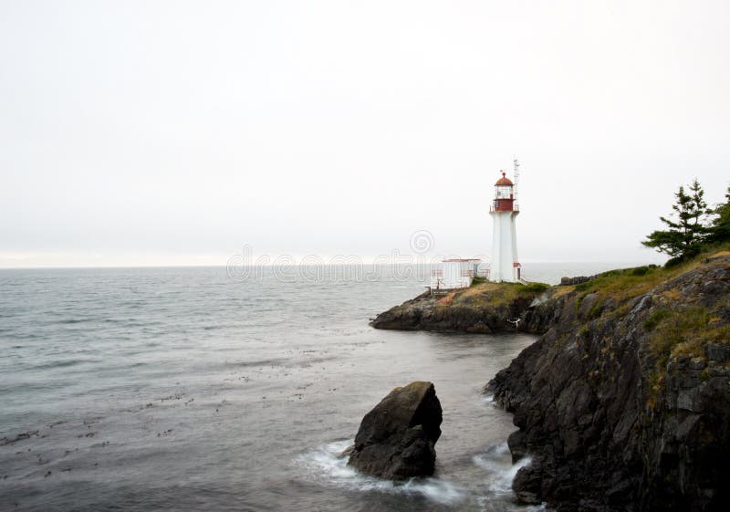 Beautiful lighthouse stock image. Image of sooke, vancouver - 63456715