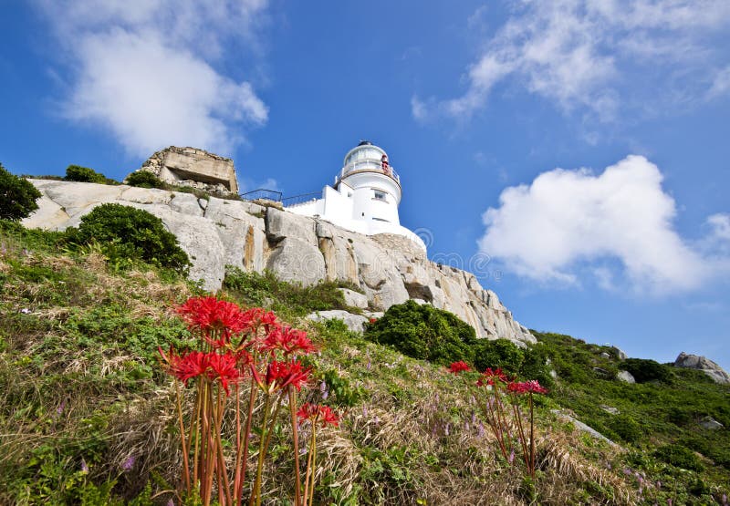 The Beautiful Lighthouse in Taiwan Stock Photo - Image of islands ...