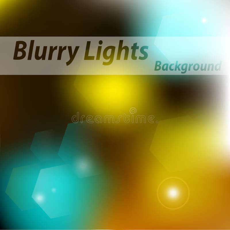 Beautiful Lighting Night Unfocused in Yellow Blue. Vector Design. the ...