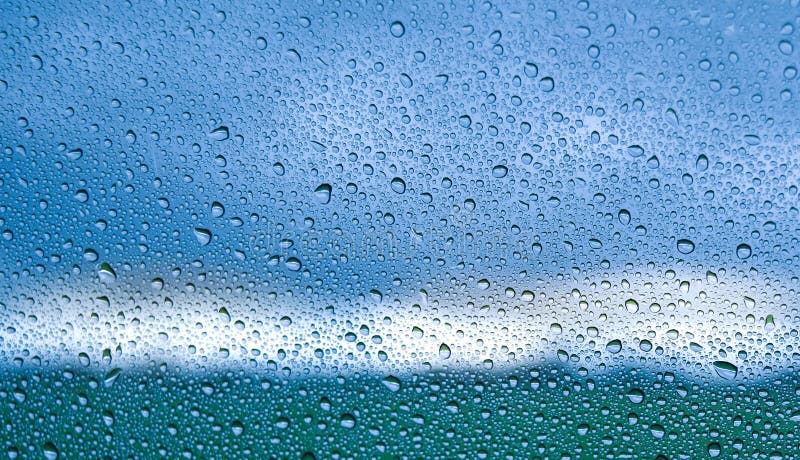 Beautiful Lighting and Rain Drops on the Mirror . Stock Image - Image ...