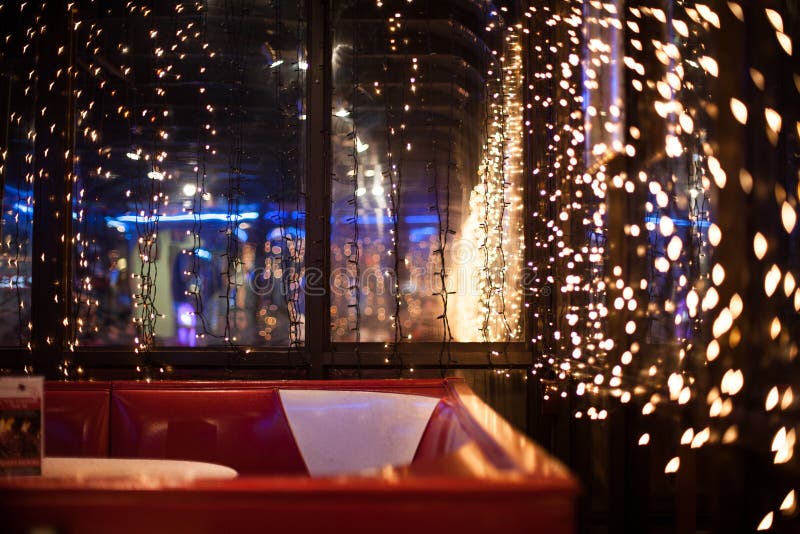 Beautiful Lights in the Cafe Stock Image - Image of beauty, night: 30102997