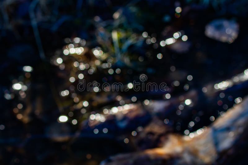 Beautiful Lights Bokeh Reflecting from Spring Water Stock Photo - Image ...