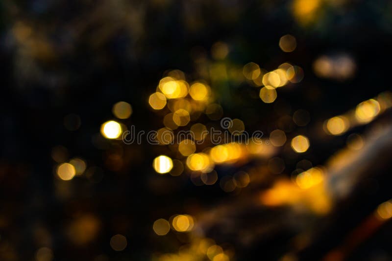 Beautiful Lights Bokeh Reflecting from Spring Water Stock Image - Image ...