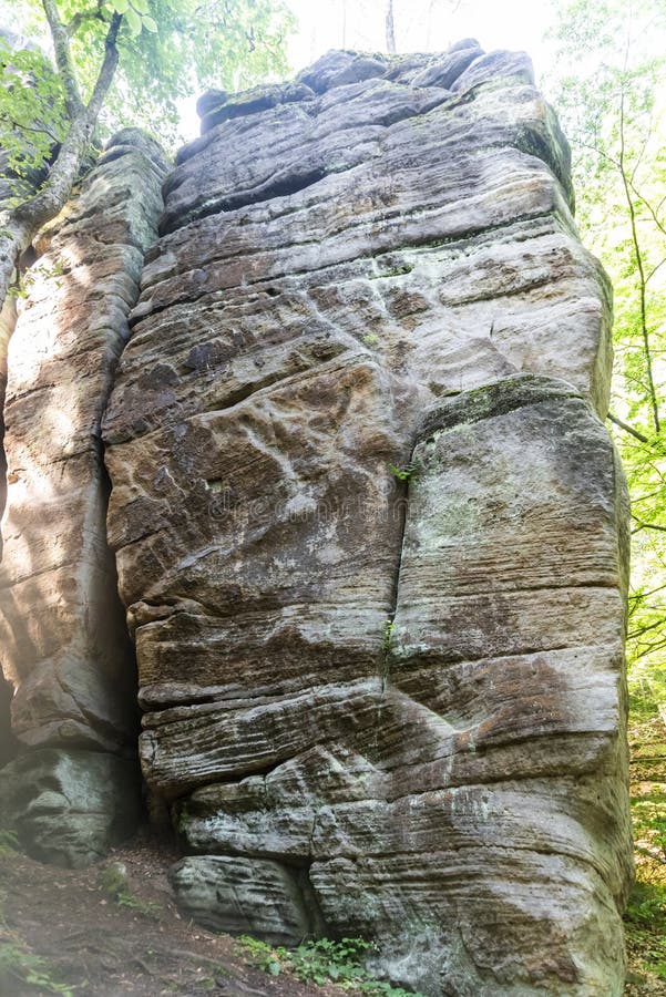 Beautiful Limestone Rocks in Adrspach, Czech Republic. Stock Photo ...