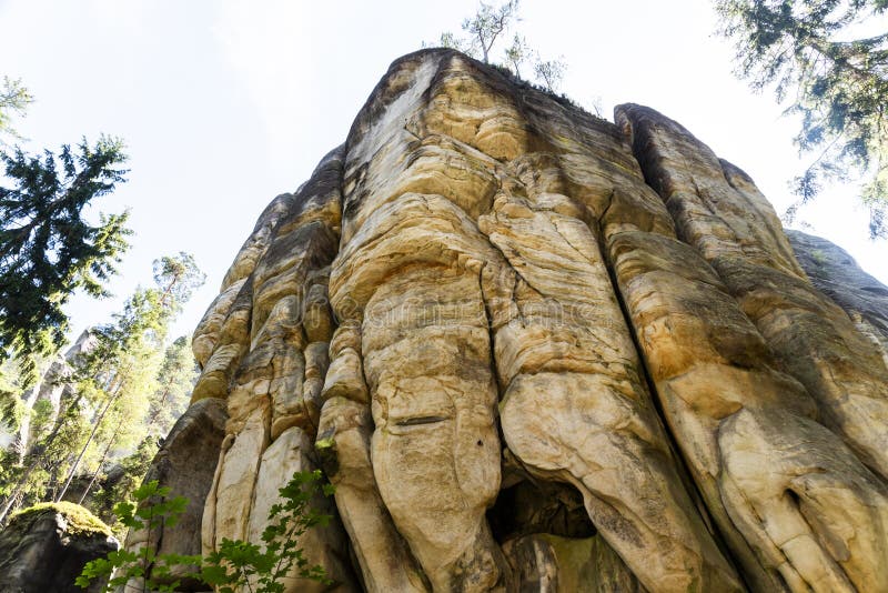 Beautiful Limestone Rocks in Adrspach, Czech Republic. Stock Photo ...