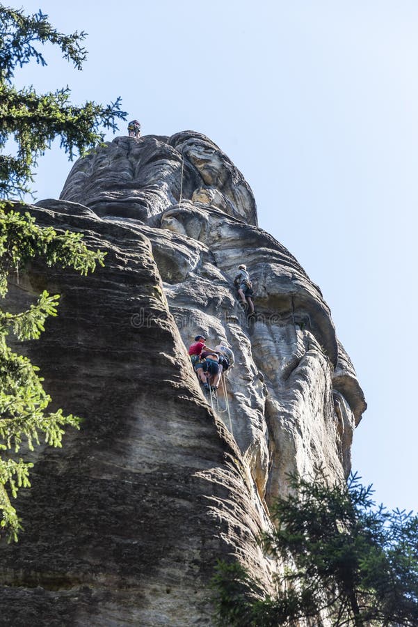 Beautiful Limestone Rocks in Adrspach, Czech Republic. Stock Image ...