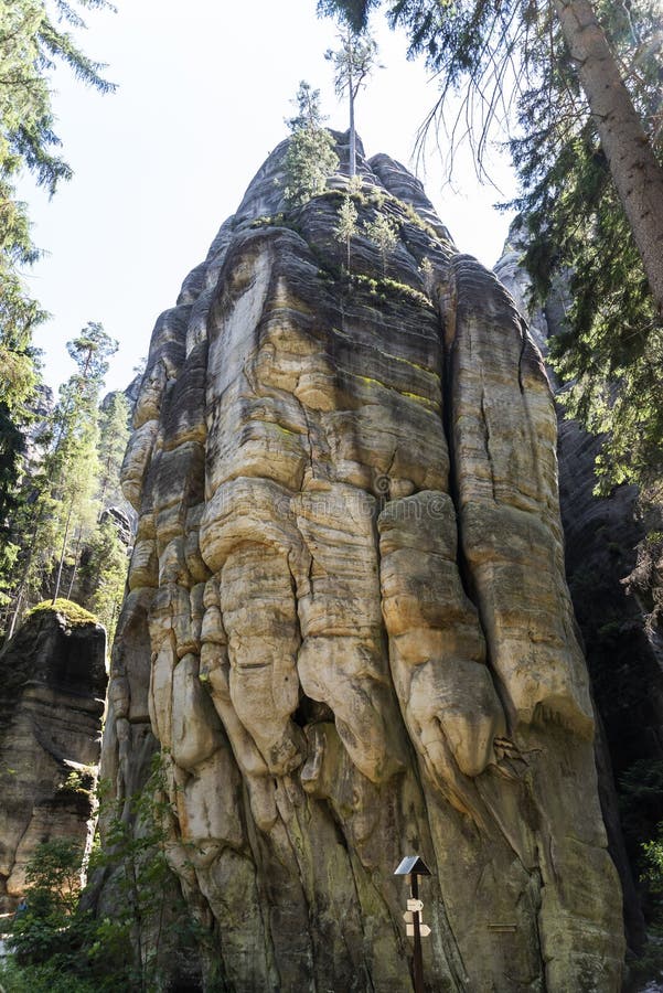 Beautiful Limestone Rocks in Adrspach, Czech Republic. Stock Image ...