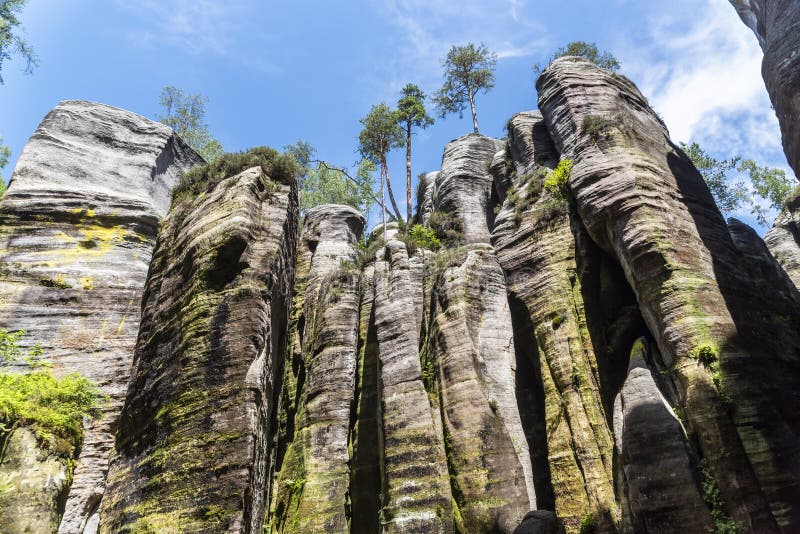 Beautiful Limestone Rocks in Adrspach, Czech Republic Stock Image ...