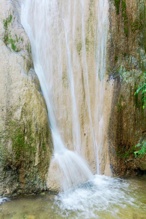 Waterfall in the Green Forest, Thailand Stock Photo - Image of ...