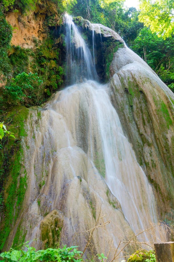 Limestone Waterfall in Level Seven of Arawan National Park Kanchanaburi ...