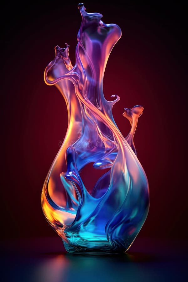 Beautiful Liquid Glass Splash. Abstract Background Stock Illustration ...