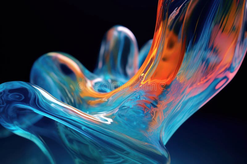 Beautiful Liquid Glass Splash. Abstract Background Stock Illustration ...