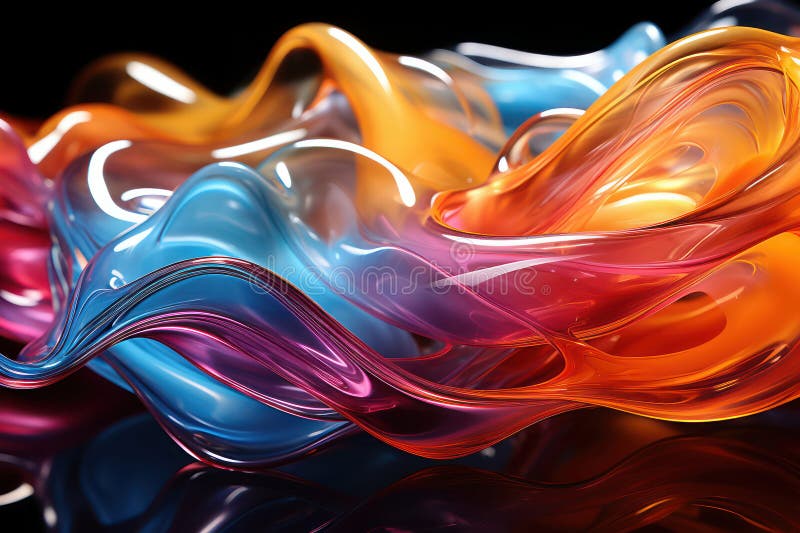 Beautiful Liquid Glass Splash. Abstract Background Stock Illustration ...