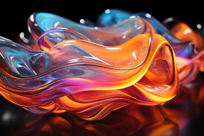 Beautiful Liquid Glass Splash. Abstract Background Stock Illustration ...