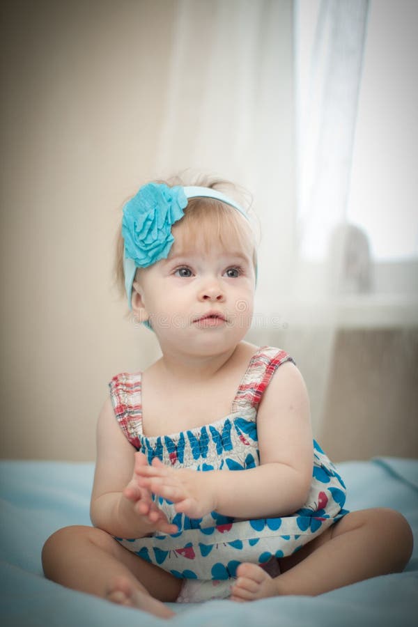 Beautiful little baby. stock photo. Image of face, horizontal - 27428502