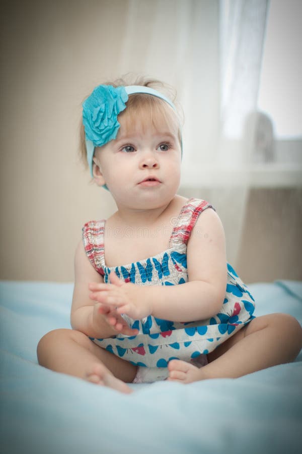 Beautiful little baby. stock image. Image of baby, tranquil - 27428537