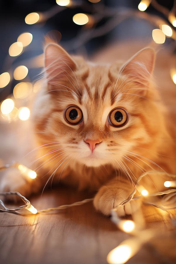 Beautiful Little Fluffy Red Kitty - AI Generated Stock Illustration ...