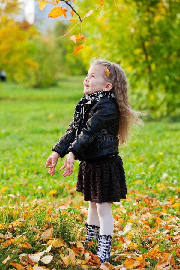 Beautiful Little Girl on Walk Stock Image - Image of solar, bright ...