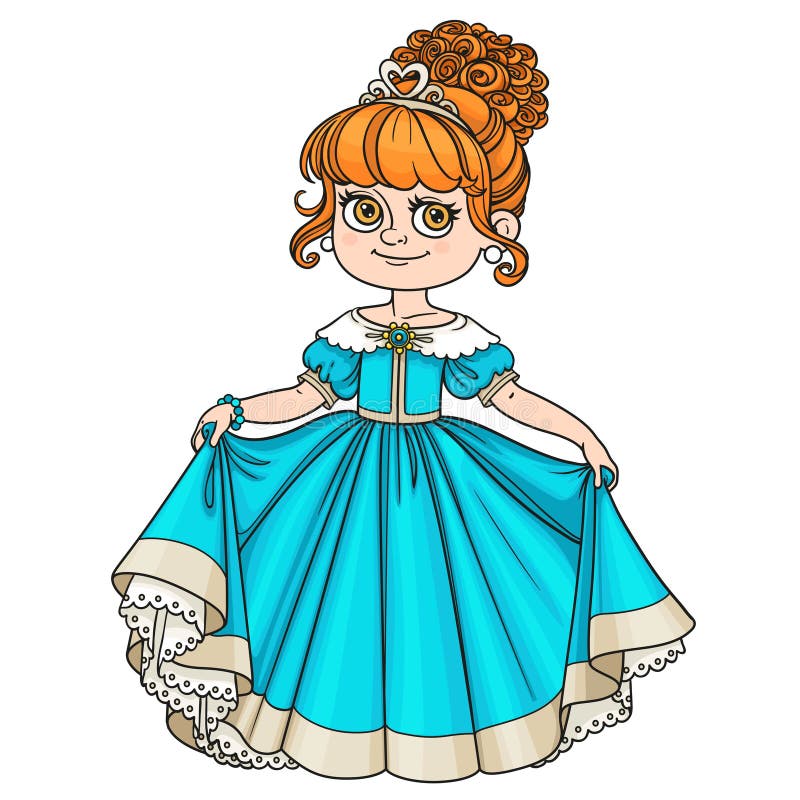 Beautiful Little Princess Curtsies Stock Illustration - Illustration of ...