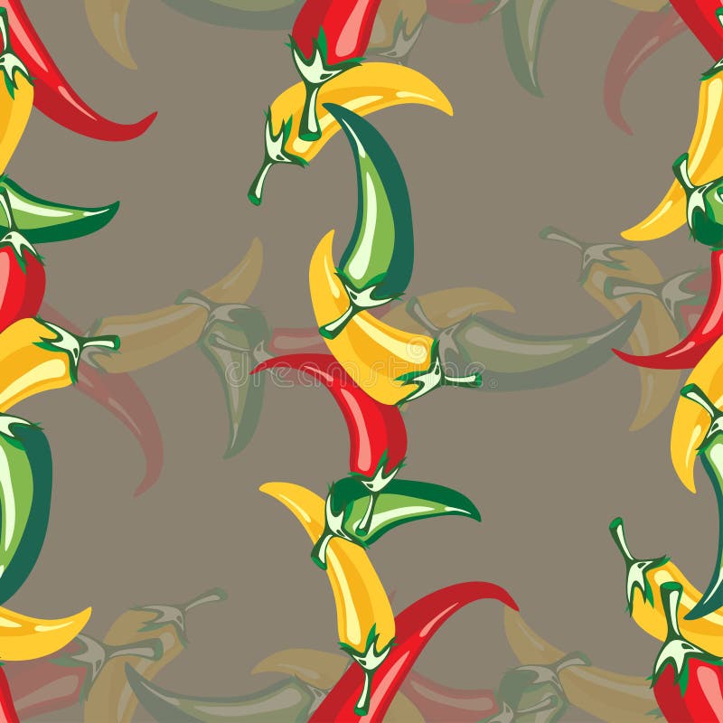 Red Hot Pepper. Seamless Texture Pattern Vector. Eps. Stock ...