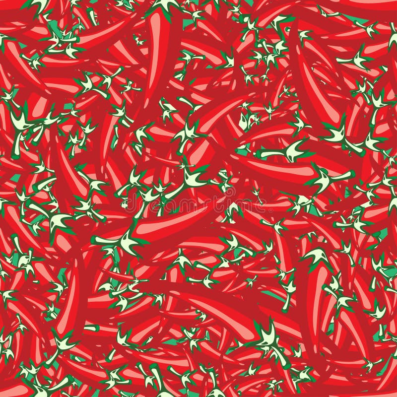 Red Hot Pepper. Seamless Texture Pattern Vector. Eps Stock Illustration ...