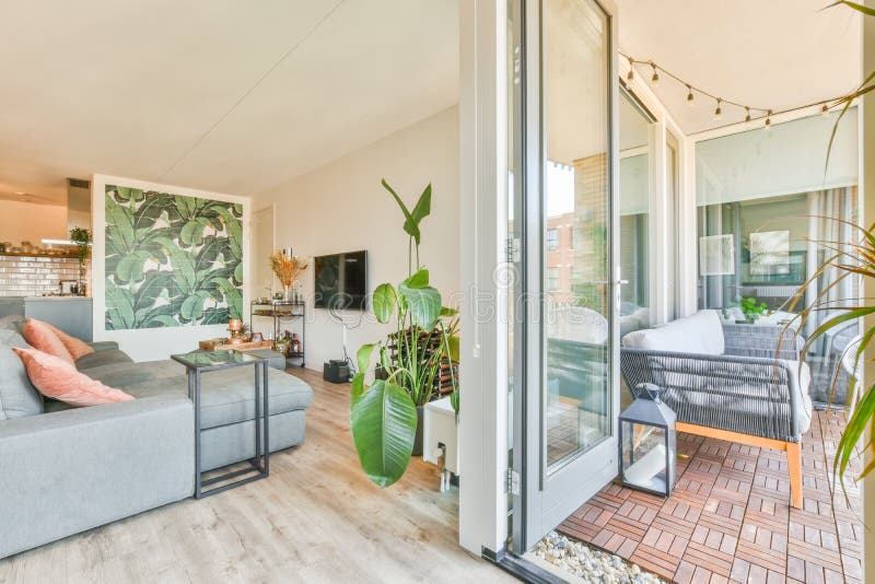 Beautiful living room stock image. Image of inside, apartment - 225304979