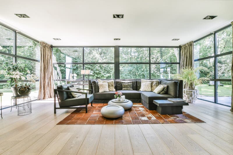 Beautiful living room stock image. Image of inside, apartment - 225304979