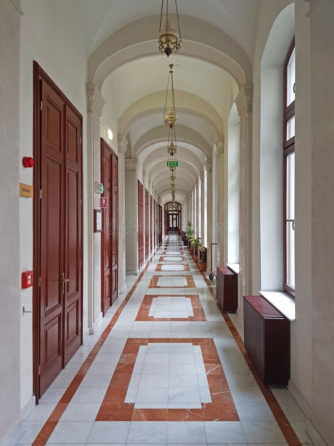 Beautiful Lobby of an Old Hospital Stock Image - Image of clean, wood ...