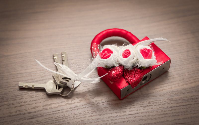 A beautiful lock with keys stock image. Image of bunch - 97673313