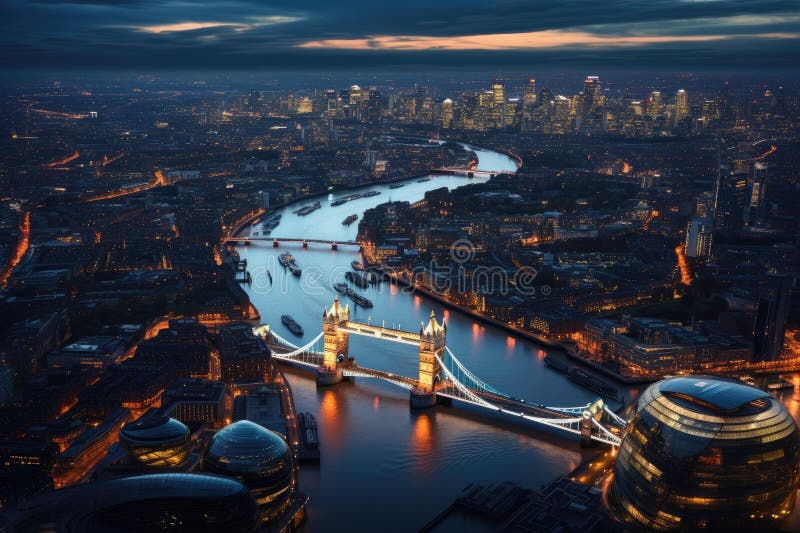 Beautiful London and the River , London City Ai Generated Stock Photo ...