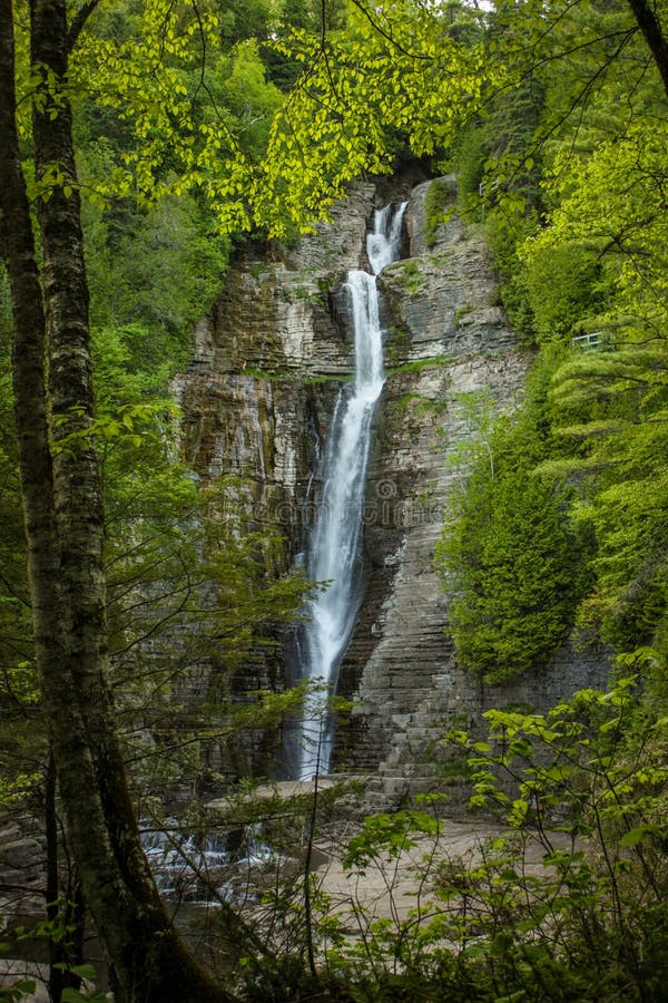 Long waterfall stock image. Image of fall, flow, river, stream - 65877