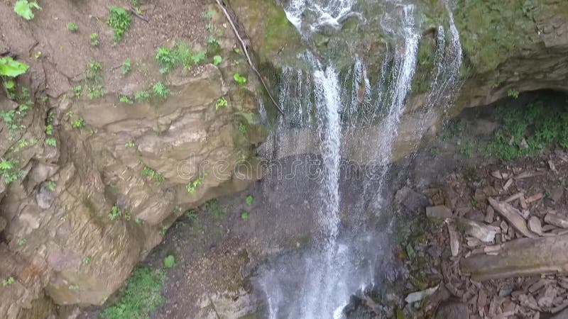 Long Waterfall Side View. Waterfall. Alpha Channel. Transparent ...