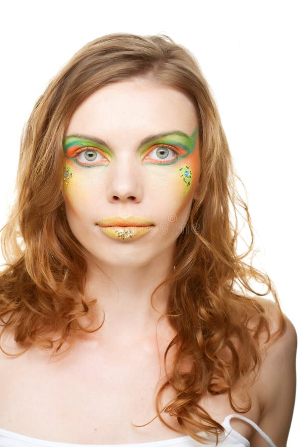 Beautiful look. stock image. Image of fashion, lips, cute - 12821963