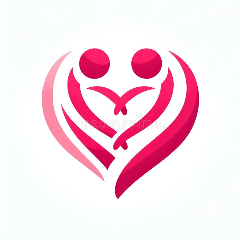 A Beautiful Love Logo Design for Wallpaper. Stock Illustration ...