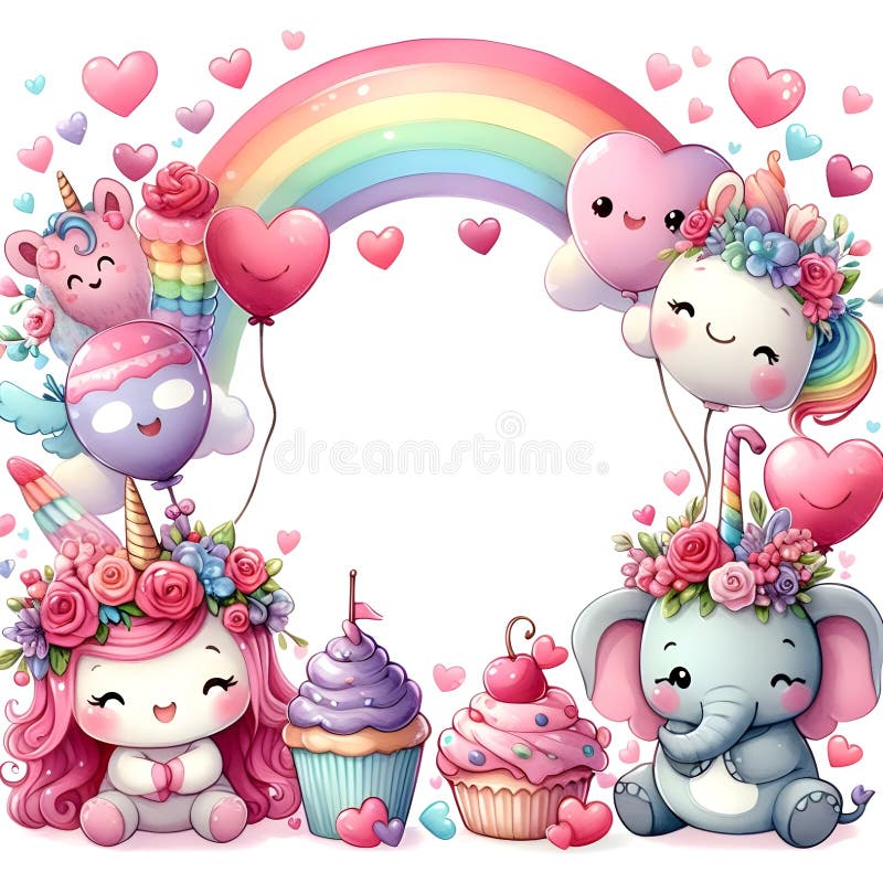 Beautiful Love Sign Square Shape Frame Stock Illustration ...