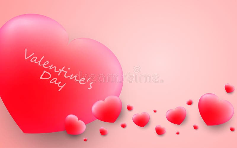 Beautiful Love Valentines Day Banner Background with 3D Heart Effect ...